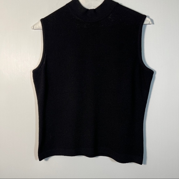 St. John | Tops | St John Mock Turtleneck Shell With Zipper At Shoulder ...